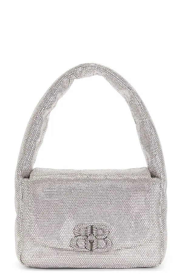 Balenciaga Monaco Sling Bag - Smoke Grey & Strass | Editorialist